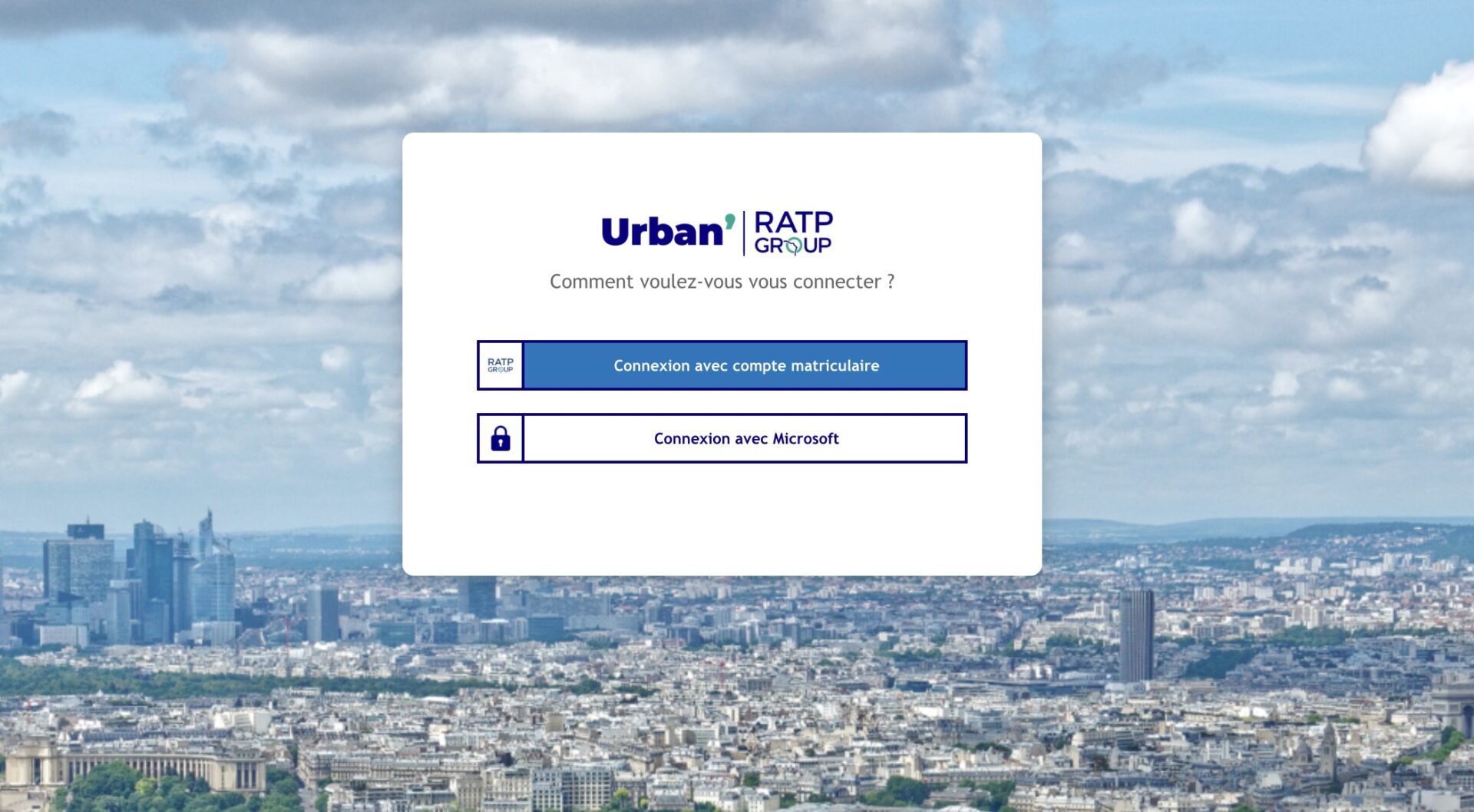 Urbanweb RATP : portail RH pour les agents de la RATP